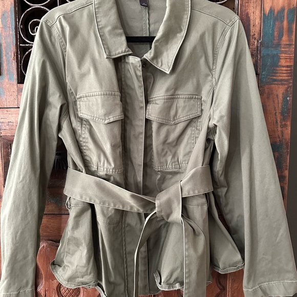 Lane Bryant | Jackets & Coats | Lane Bryant Khaki Womens Utility Jacket ...